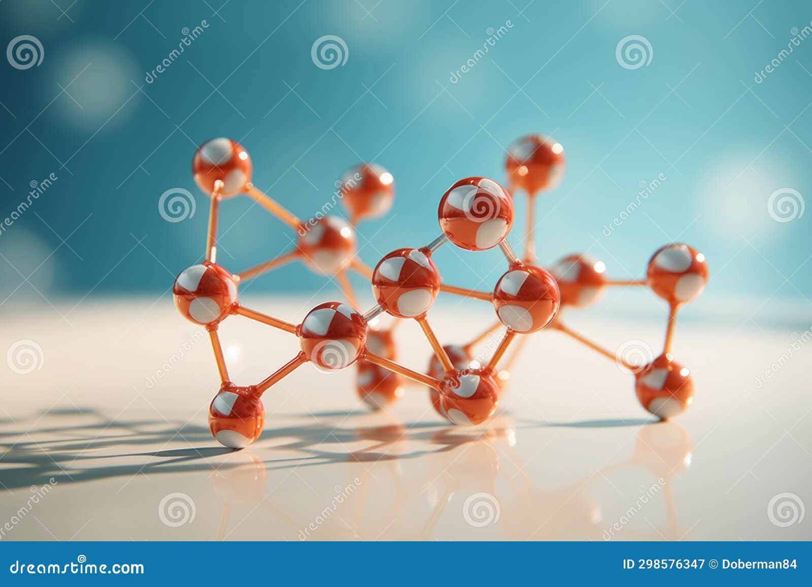 Colorful Realistic Model of Molecule. Scientific Image of Cell ...