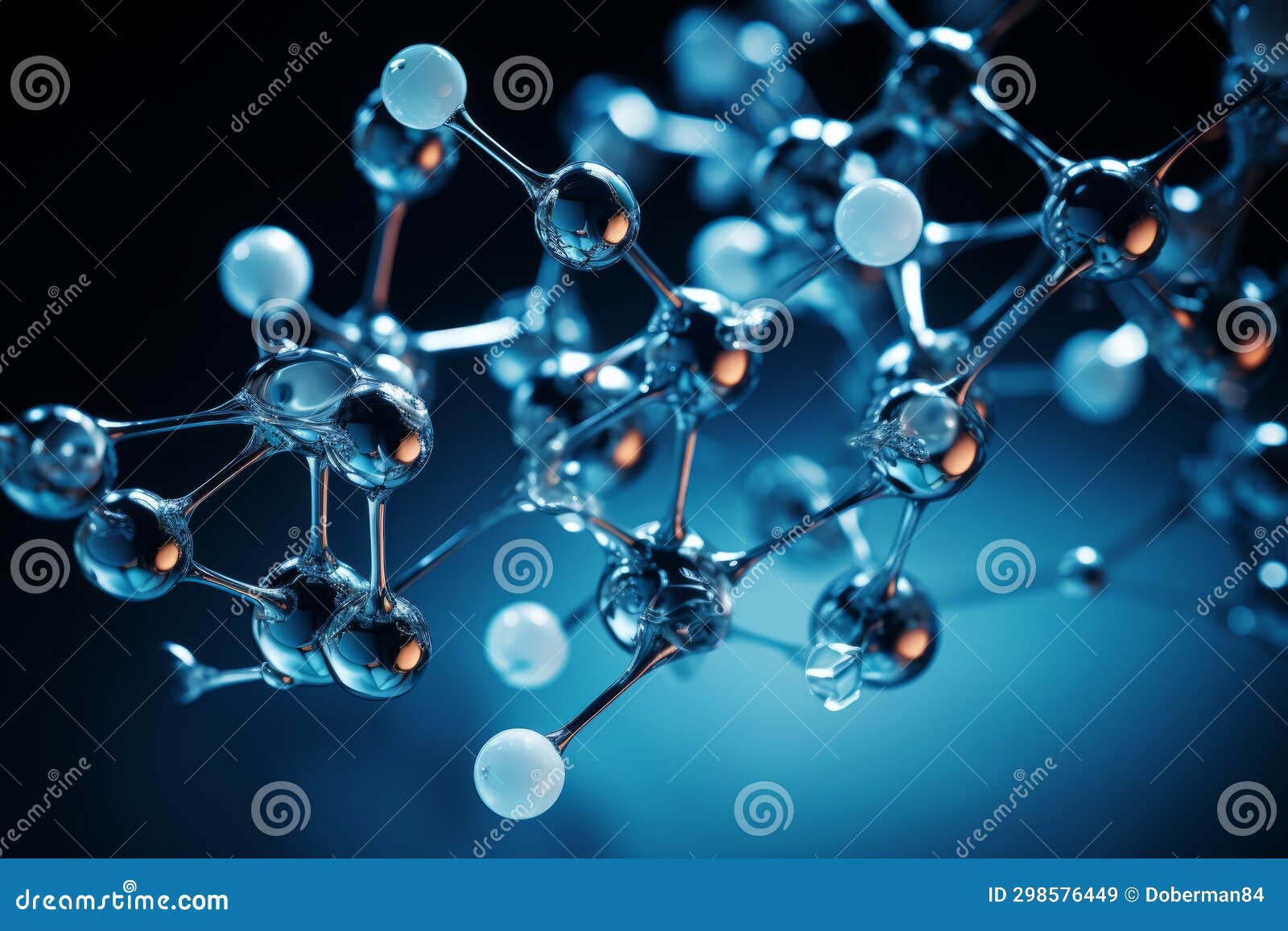 Colorful Realistic Model of Molecule. Scientific Image of Cell ...