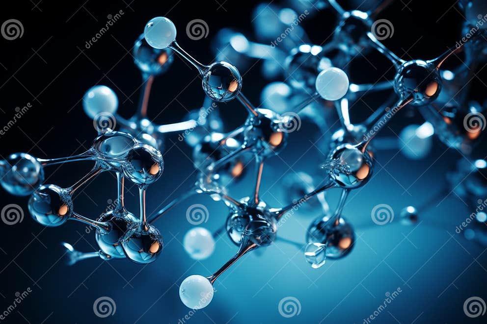 Colorful Realistic Model of Molecule. Scientific Image of Cell ...