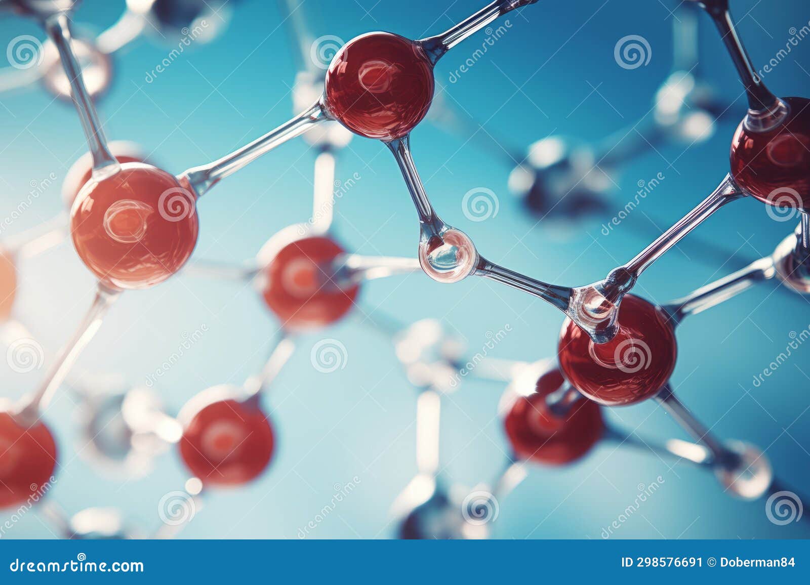 Colorful Realistic Model of Molecule. Scientific Image of Cell ...