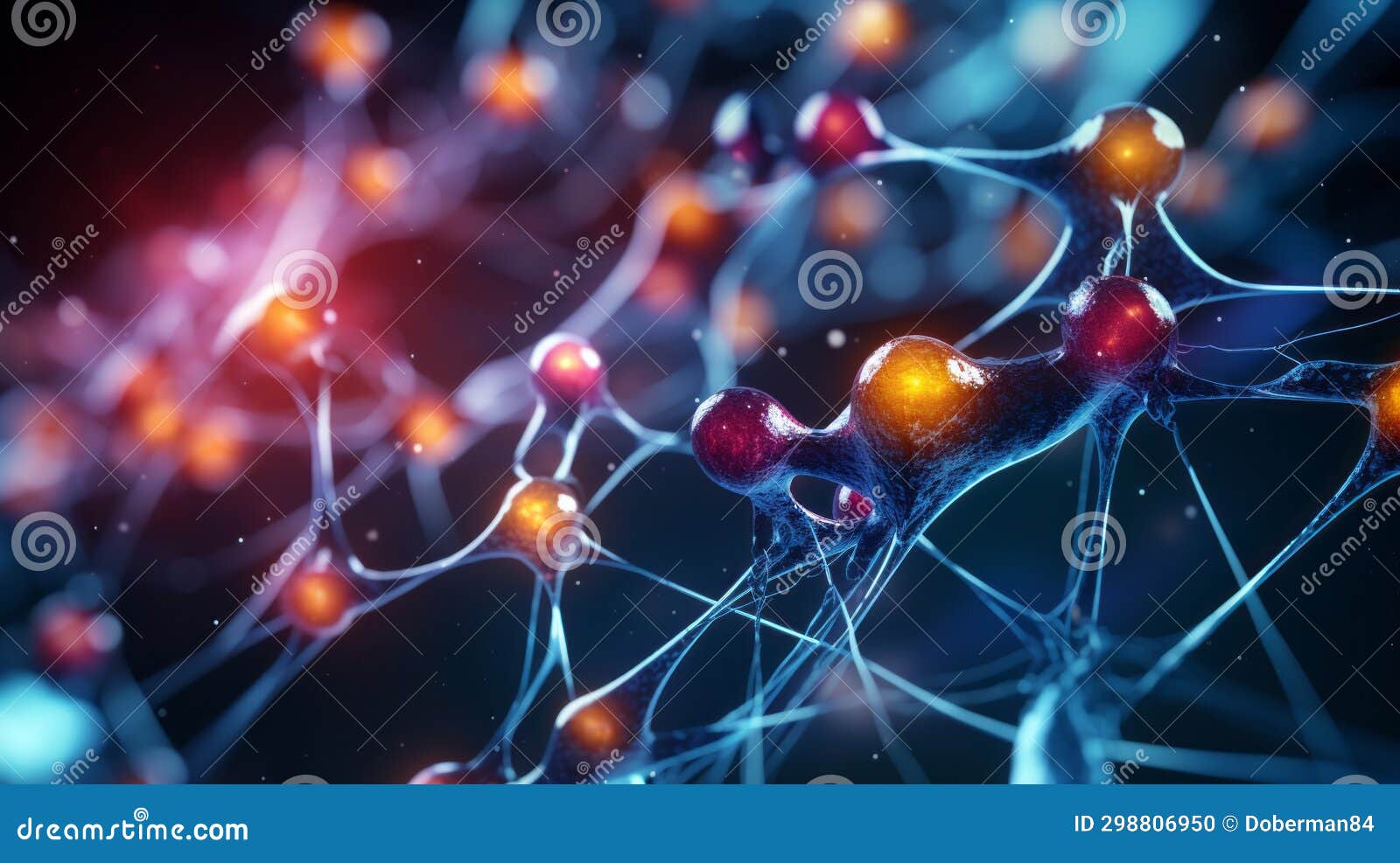 Colorful Realistic Model of Molecule. Scientific Image of Cell ...
