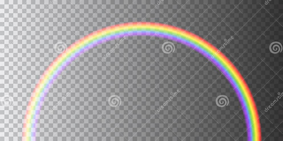 Colorful Realistic Transparent Rainbow - Vector Object Stock Vector ...