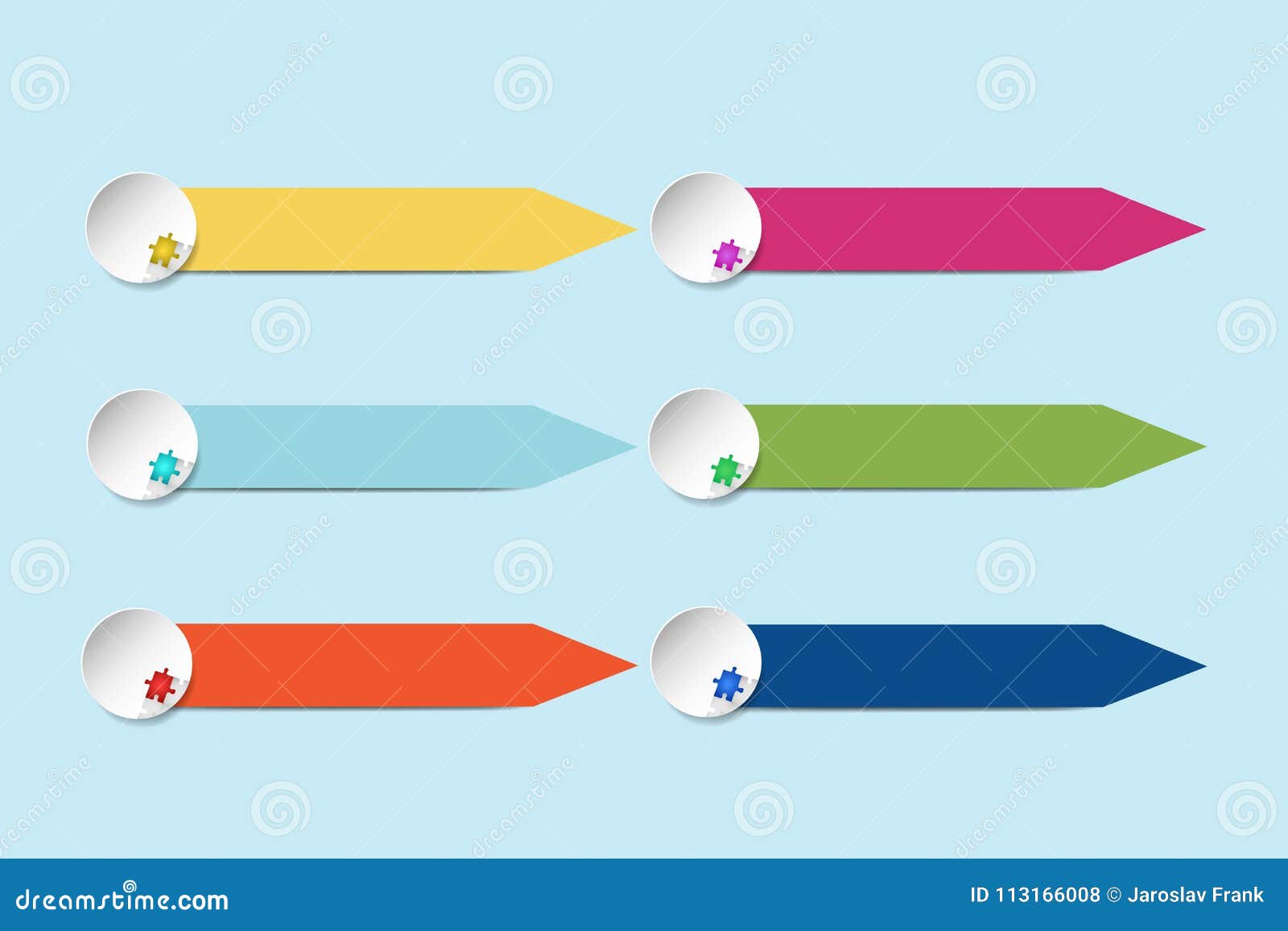 Colorful Rectangle Pointed Labels Vectors Stock Vector - Illustration ...