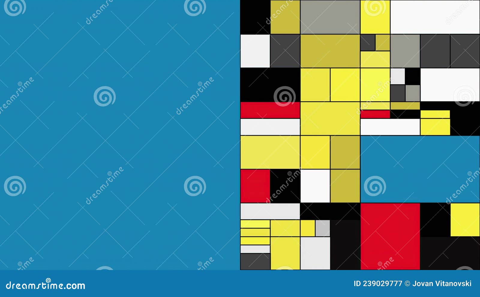 Colorful Rectangles Mondrian Style Art Stock Illustration ...