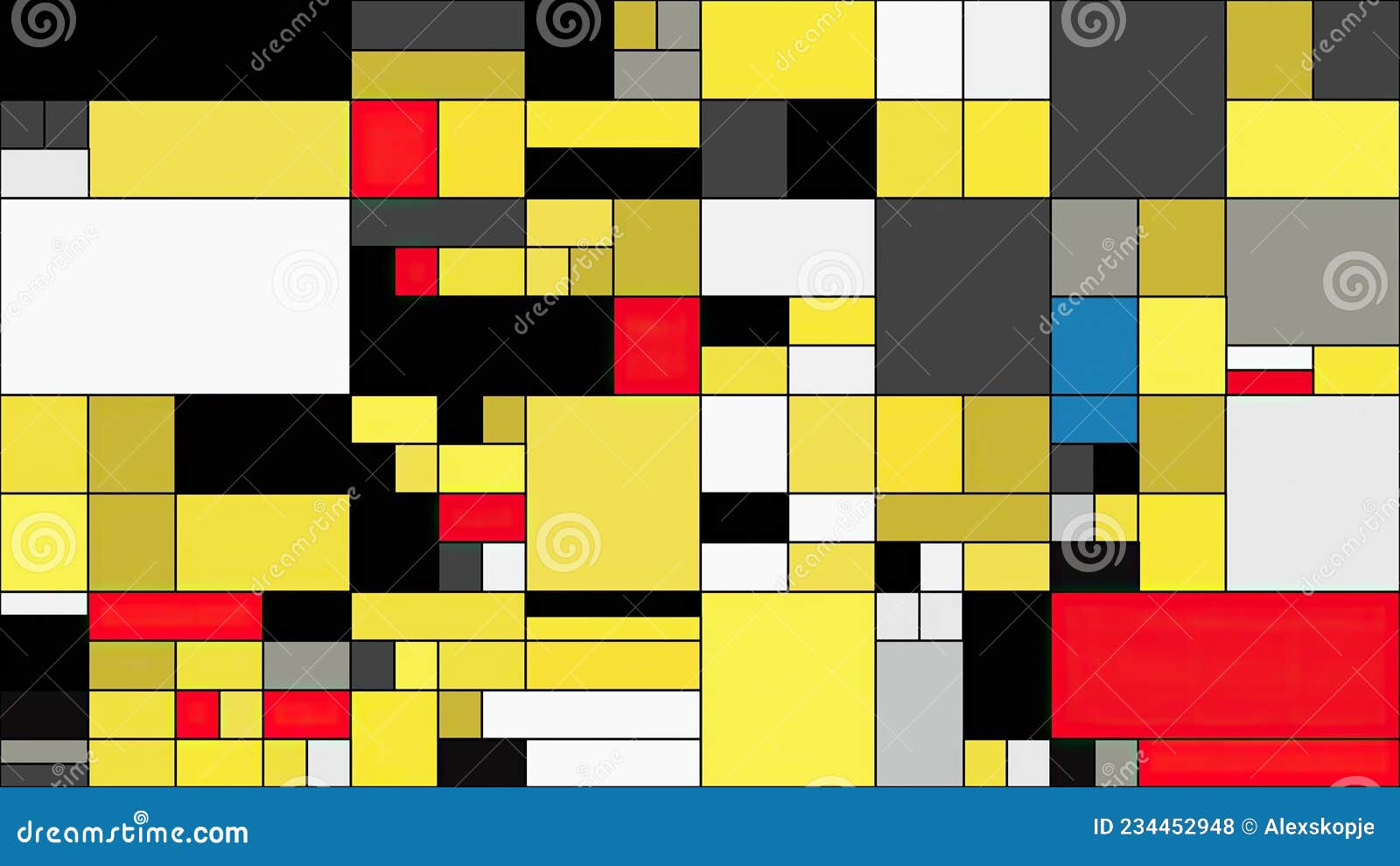 Colorful Rectangles Mondrian Style Art Illustration Stock Illustration ...