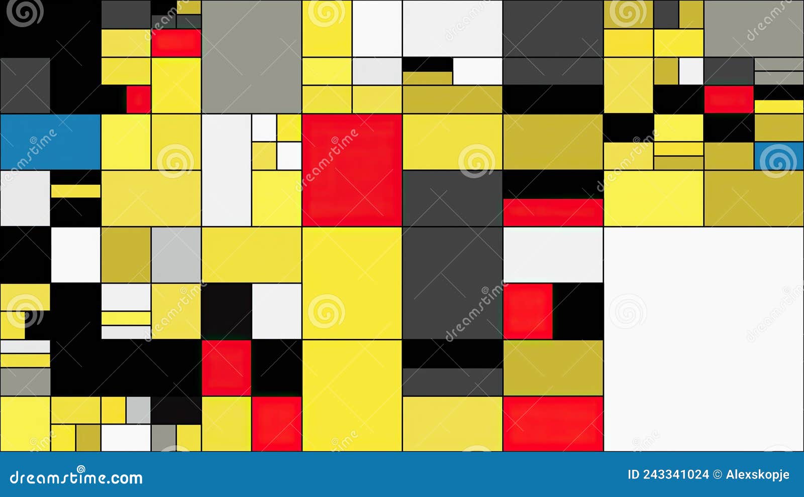 Colorful Rectangles Mondrian Style Art Illustration Stock Illustration ...
