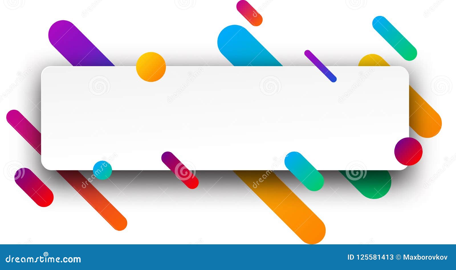 Colorful Rectangular Abstract Background on White. Stock Vector ...