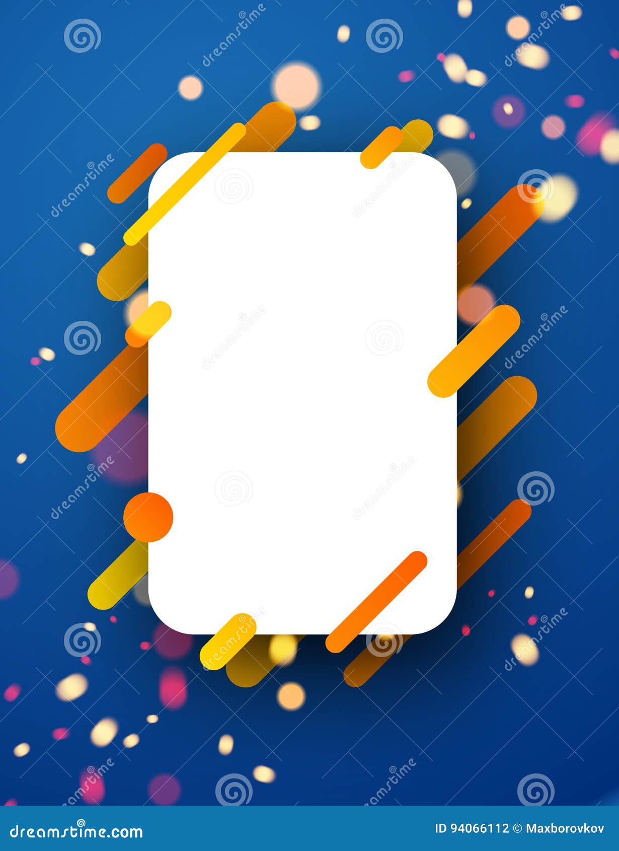 Colorful Rectangular Background on Blue. Stock Vector - Illustration of ...