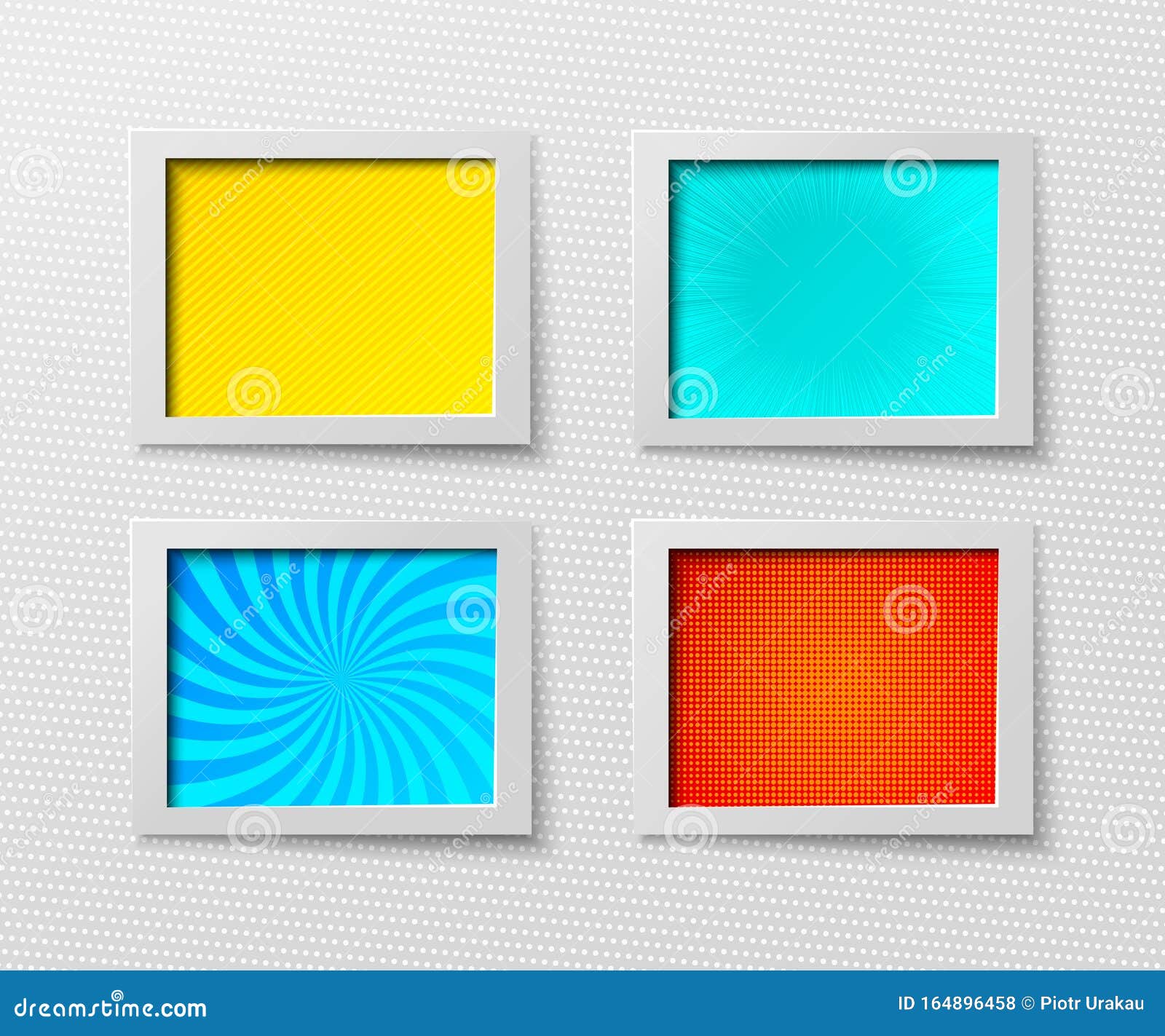 Colorful Rectangular Frames Set Stock Vector - Illustration of light ...