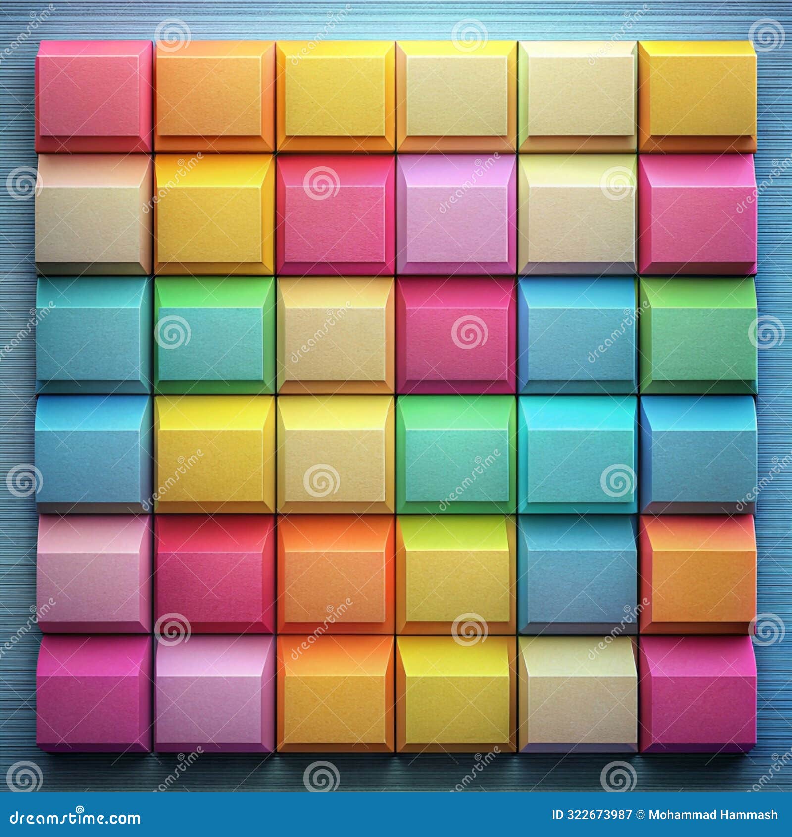 Colorful Rectangular Shapes on a Blue Background Stock Illustration ...