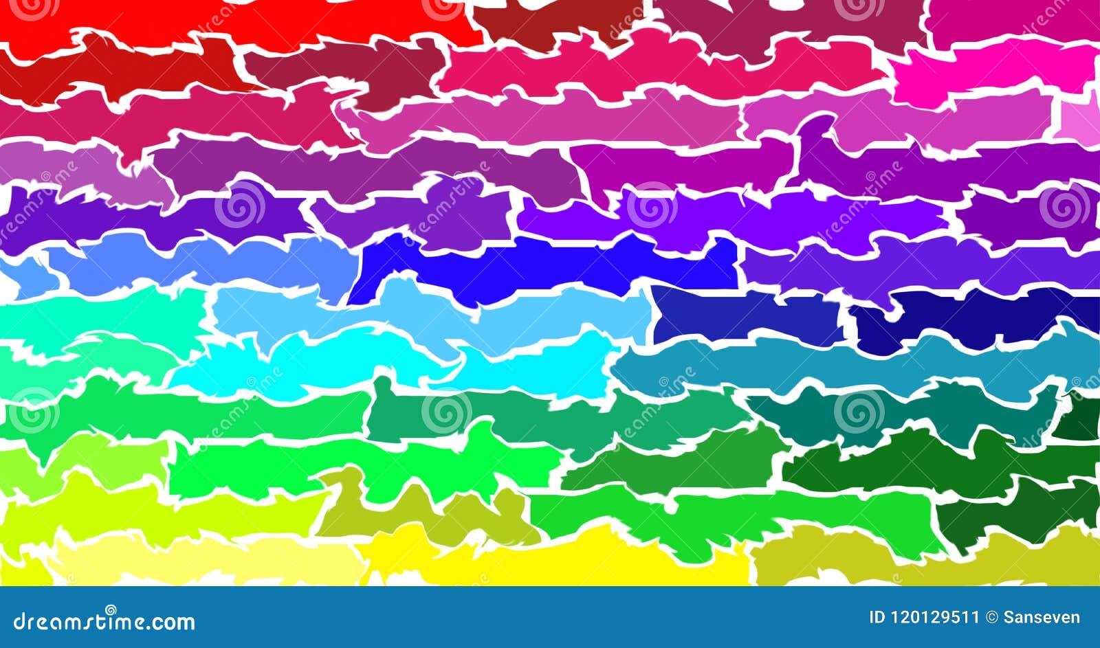 Smeared Rainbow Colored Bars on White Background - Moving Colors ...