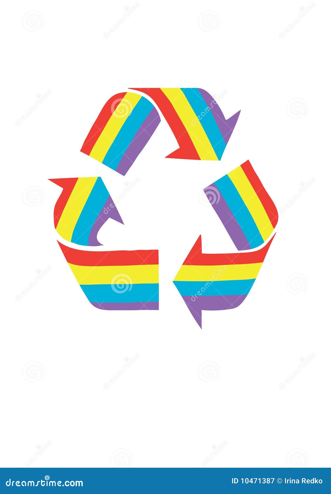 Colorful recycle stock illustration. Illustration of abstract - 10471387