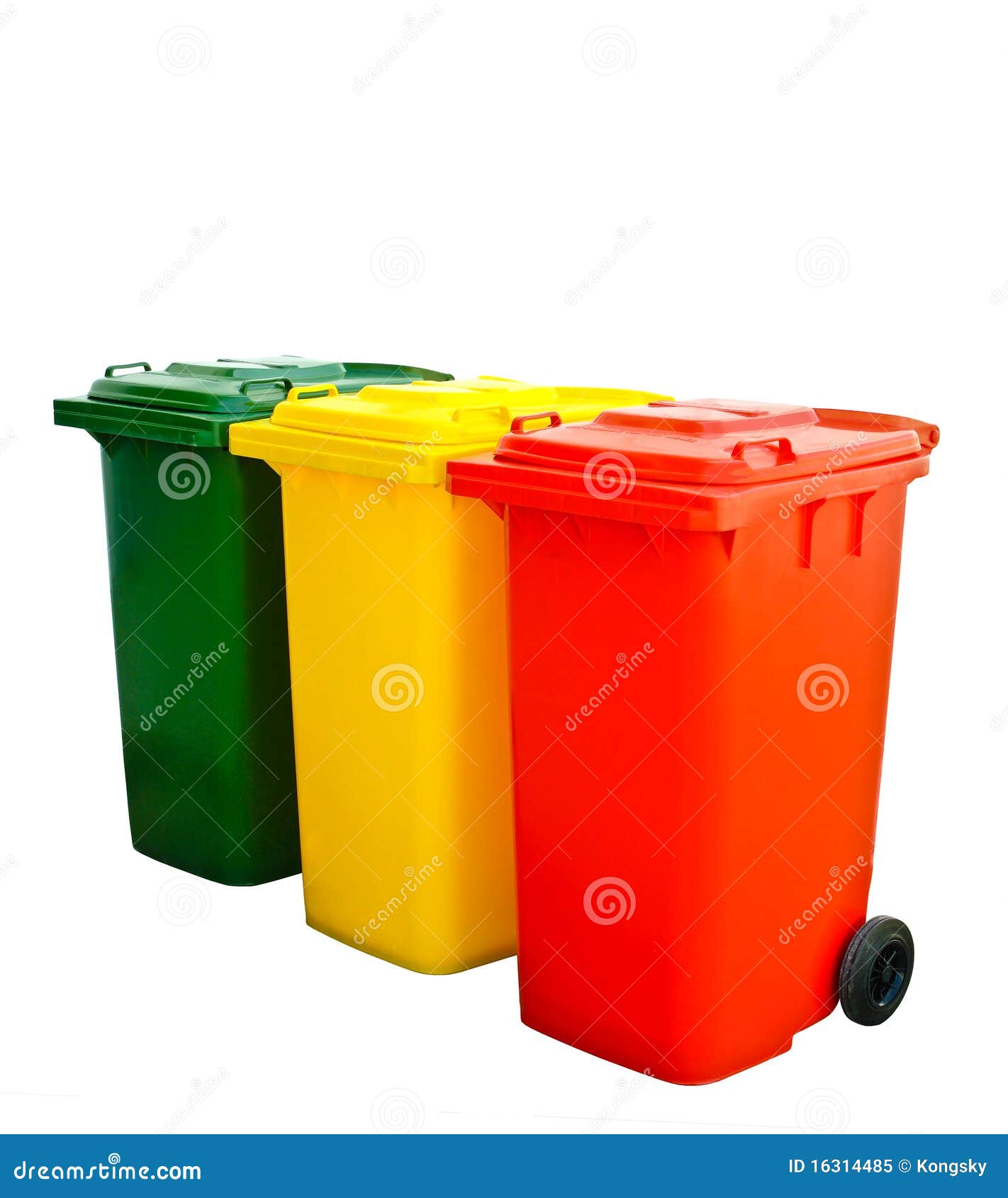 Colorful Recycle Bin Isolated Stock Image - Image of common, dump: 16314485