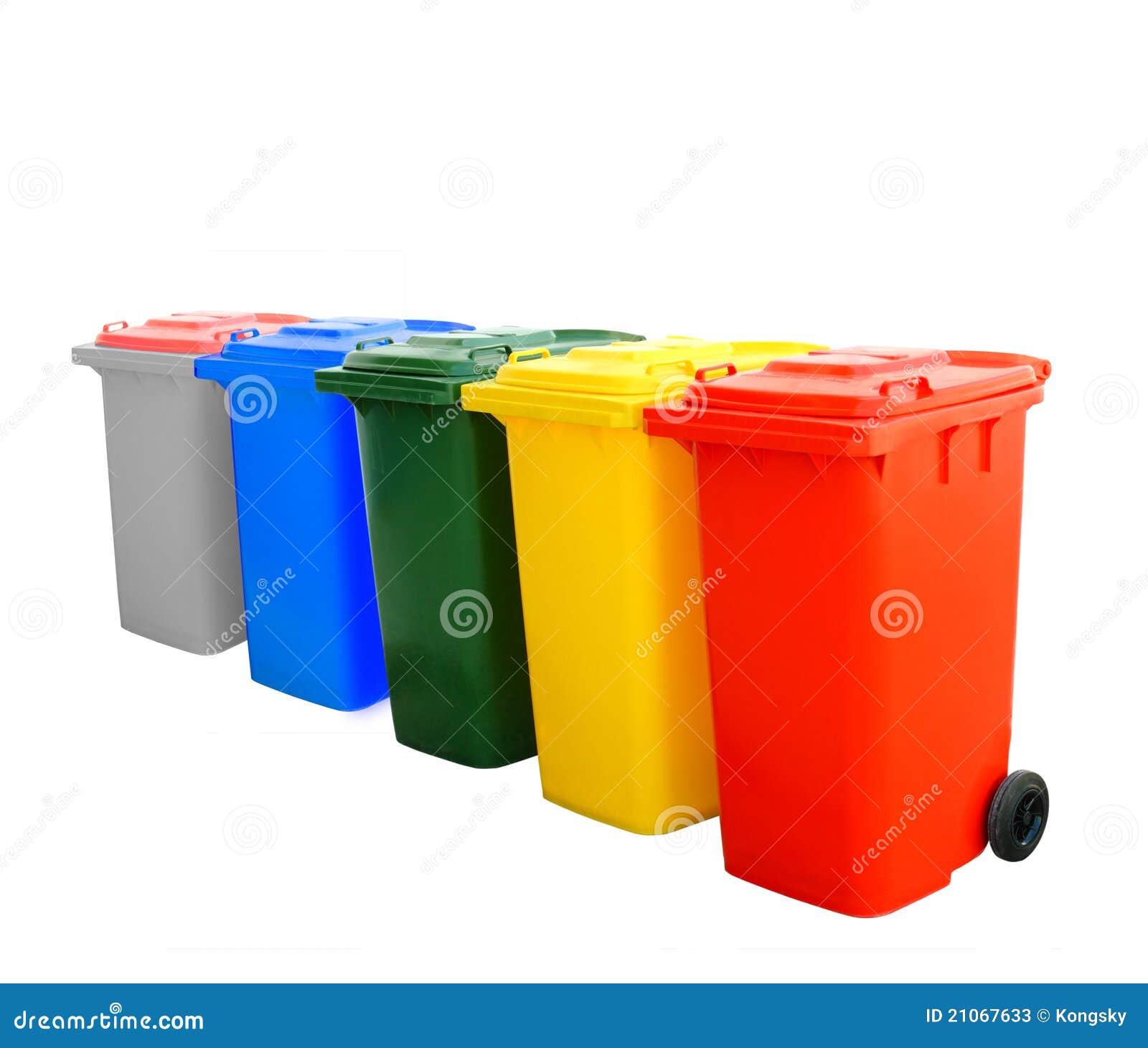Colorful Recycle Bins stock image. Image of ashcan, plastic - 21067633