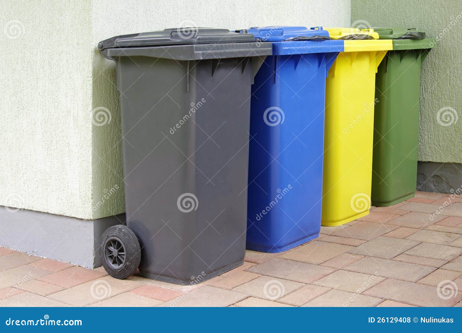 Colorful Recycle Bins stock photo. Image of container - 26129408