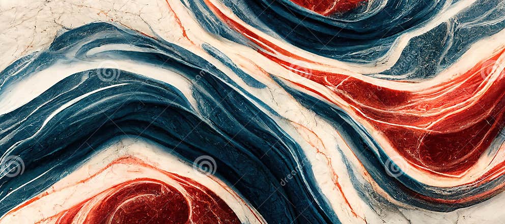 Colorful Red Blue Marble Pattern Texture Background Stock Illustration ...