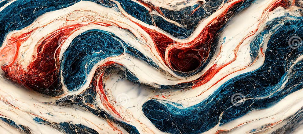 Colorful Red Blue Marble Pattern Texture Background Stock Illustration ...