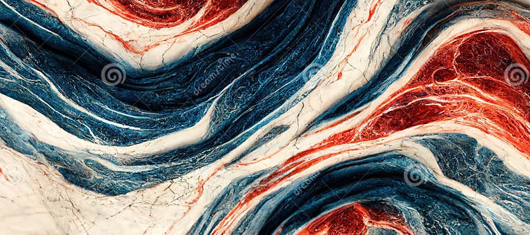 Colorful Red Blue Marble Pattern Texture Background Stock Illustration ...