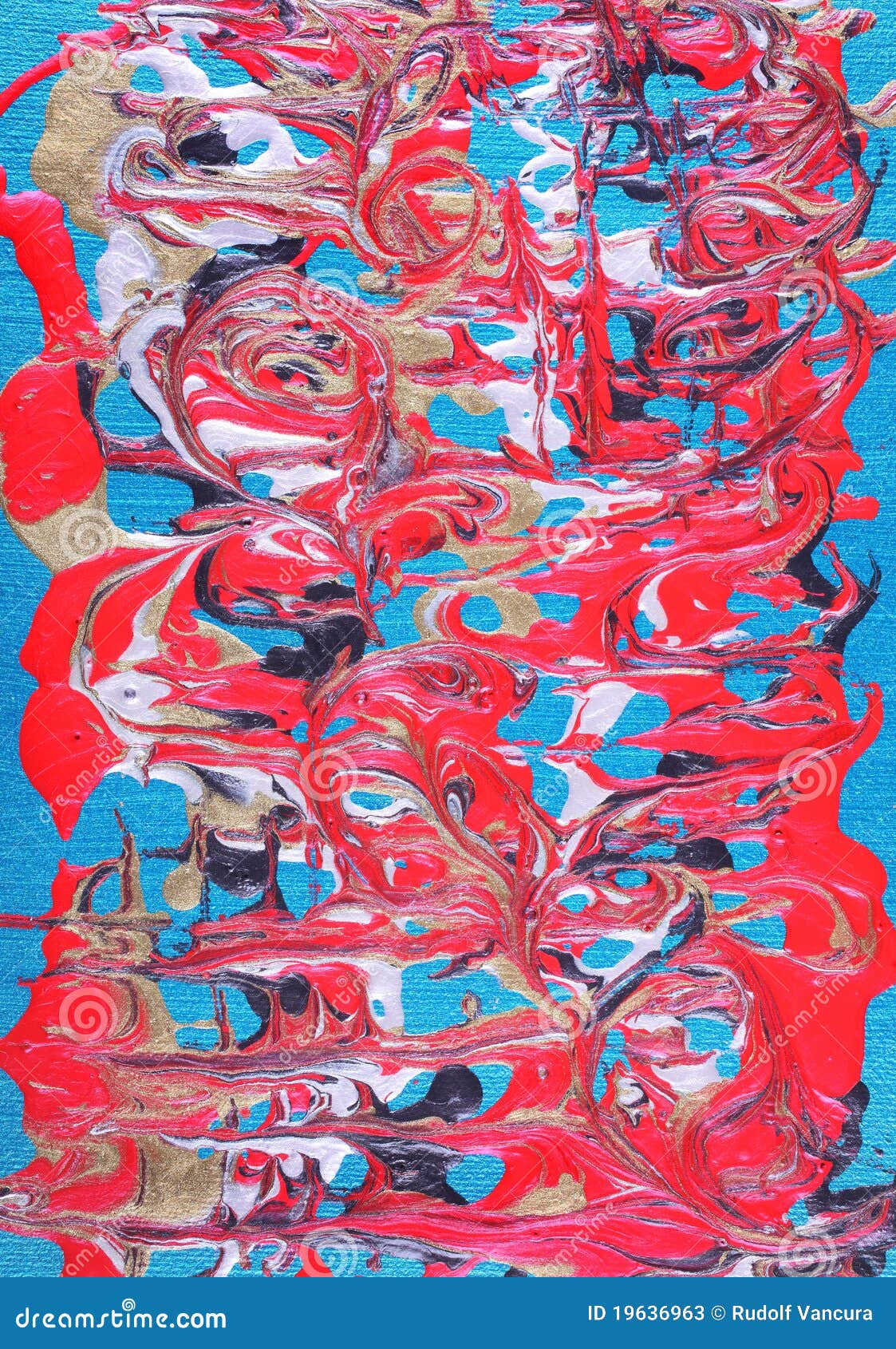 Colorful Red and Blue Painting Stock Image - Image of mixture, colours ...