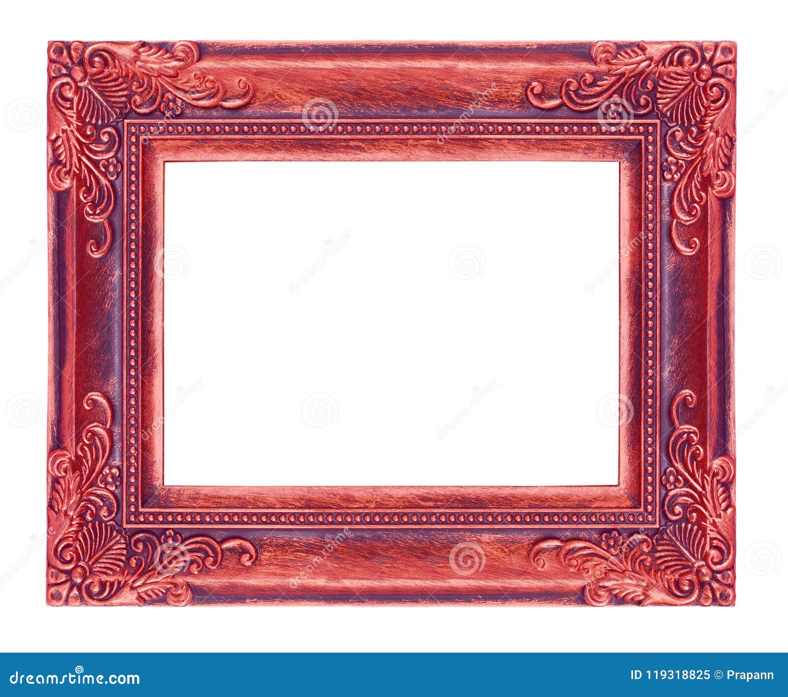 Colorful Red Frame on the White Background Stock Image - Image of frame ...