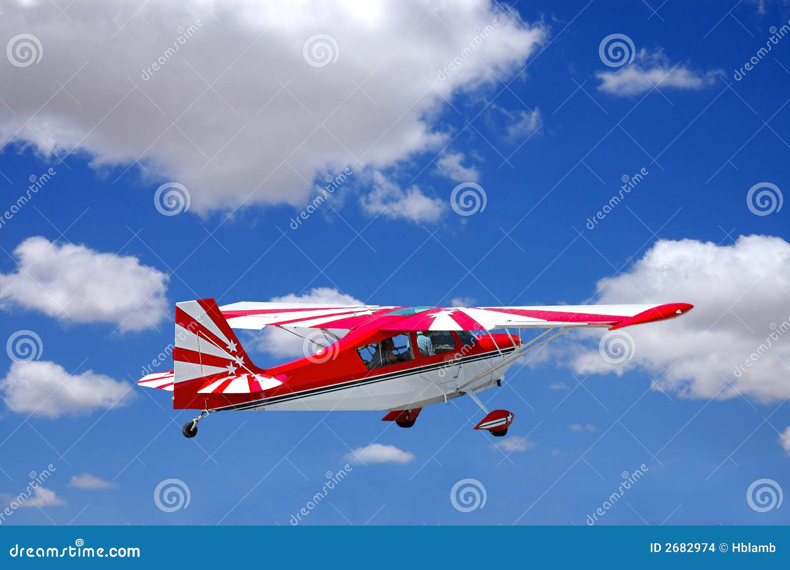 Colorful Red Plane in Flight Stock Photo - Image of colorful, flying ...