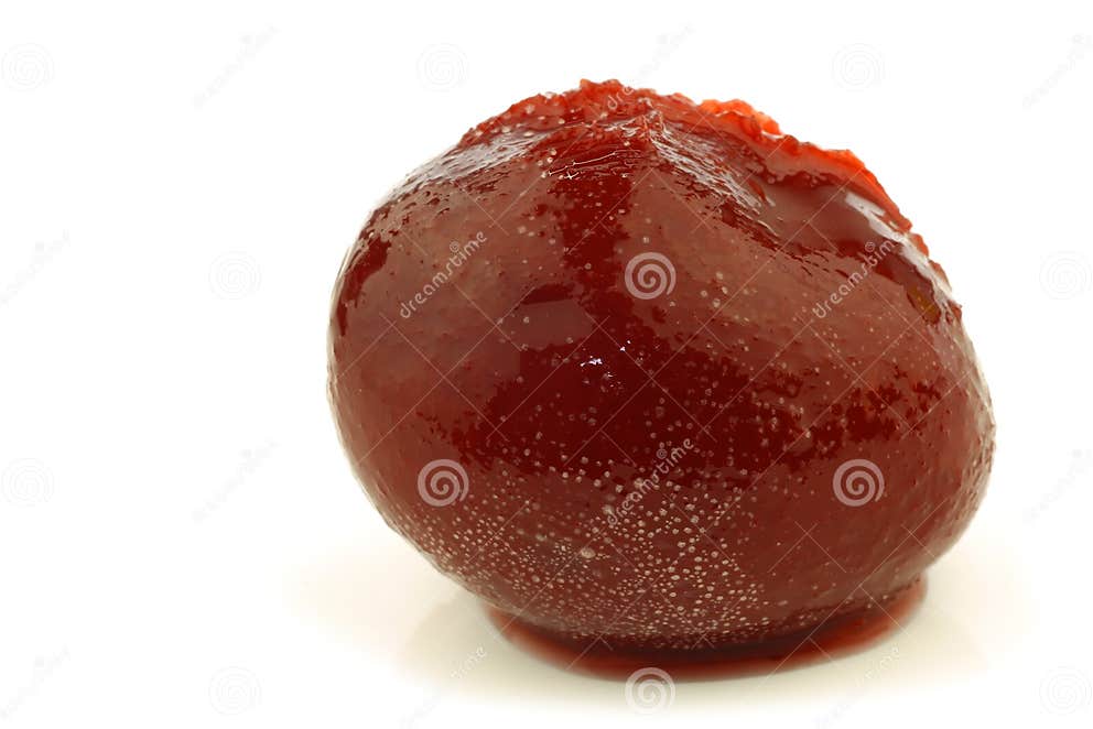 Colorful Red Prune on Syrup Stock Image - Image of juicy, sweet: 25706195
