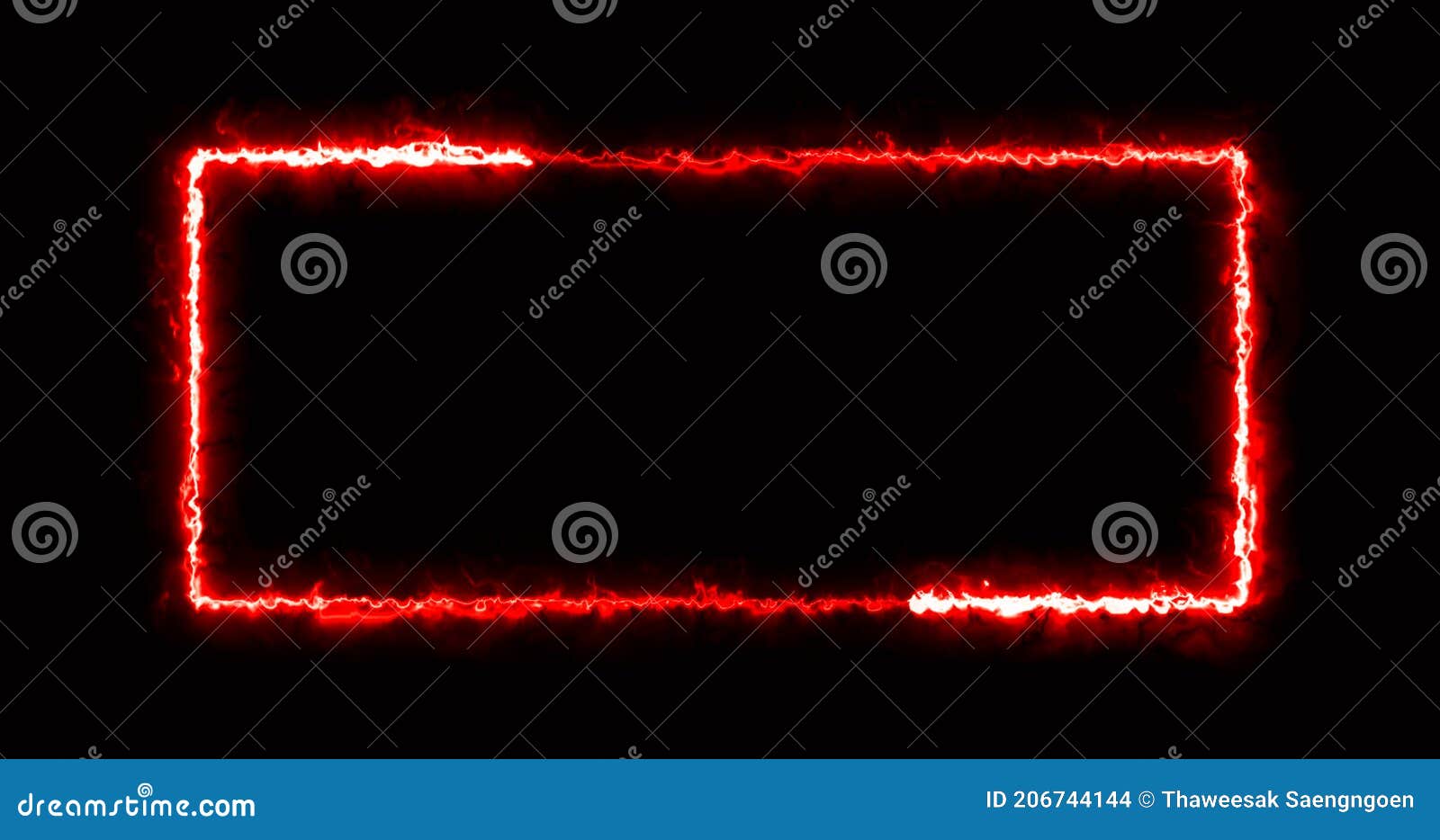 Colorful of Red Rectangle Light Abstract Effect in Black Background ...