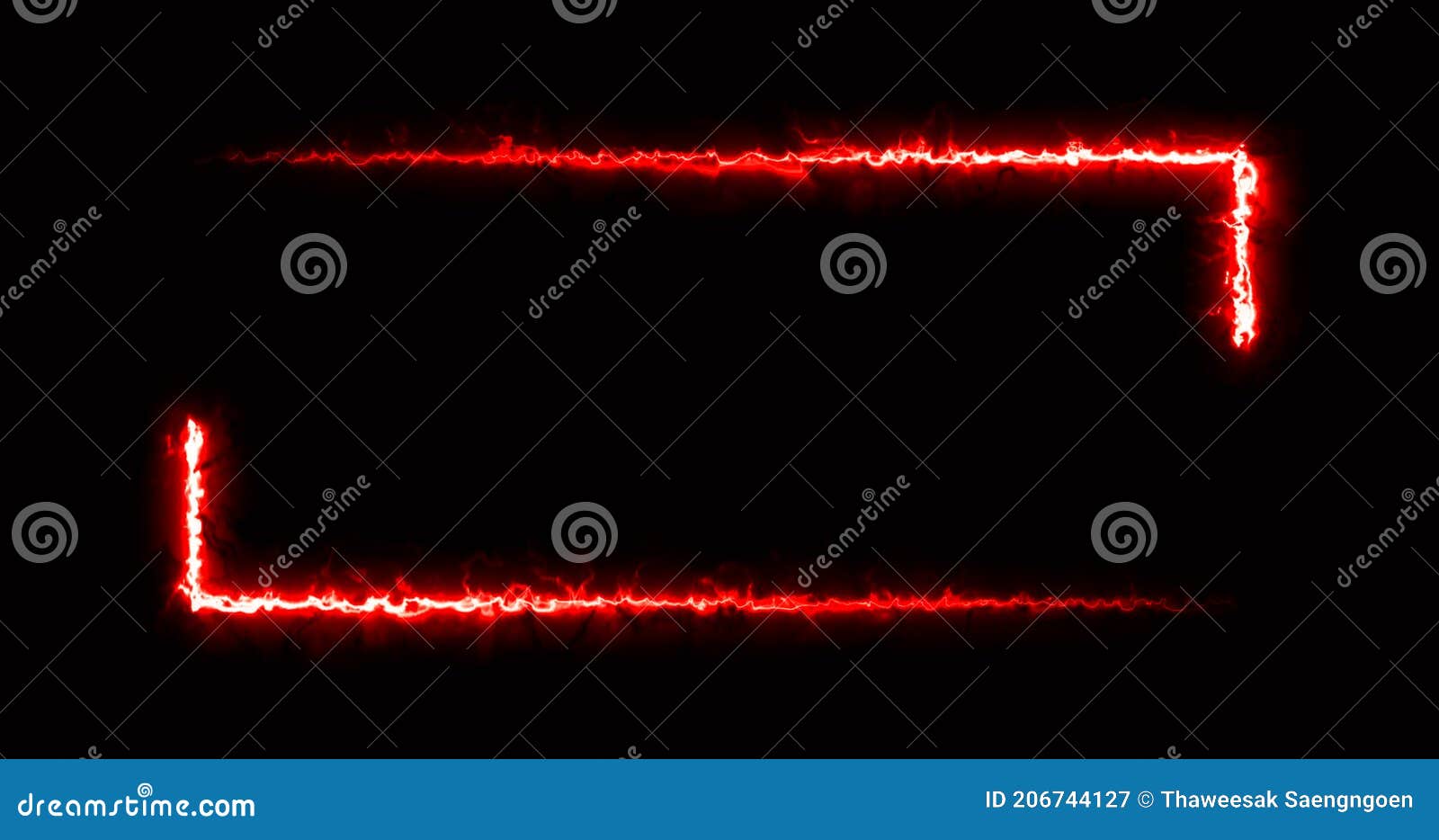Colorful of Red Rectangle Light Abstract Effect in Black Background ...