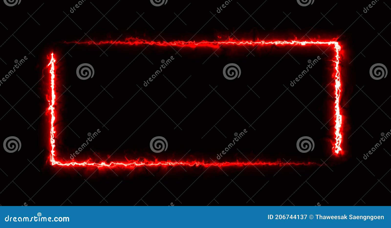 Colorful of Red Rectangle Light Abstract Effect in Black Background ...