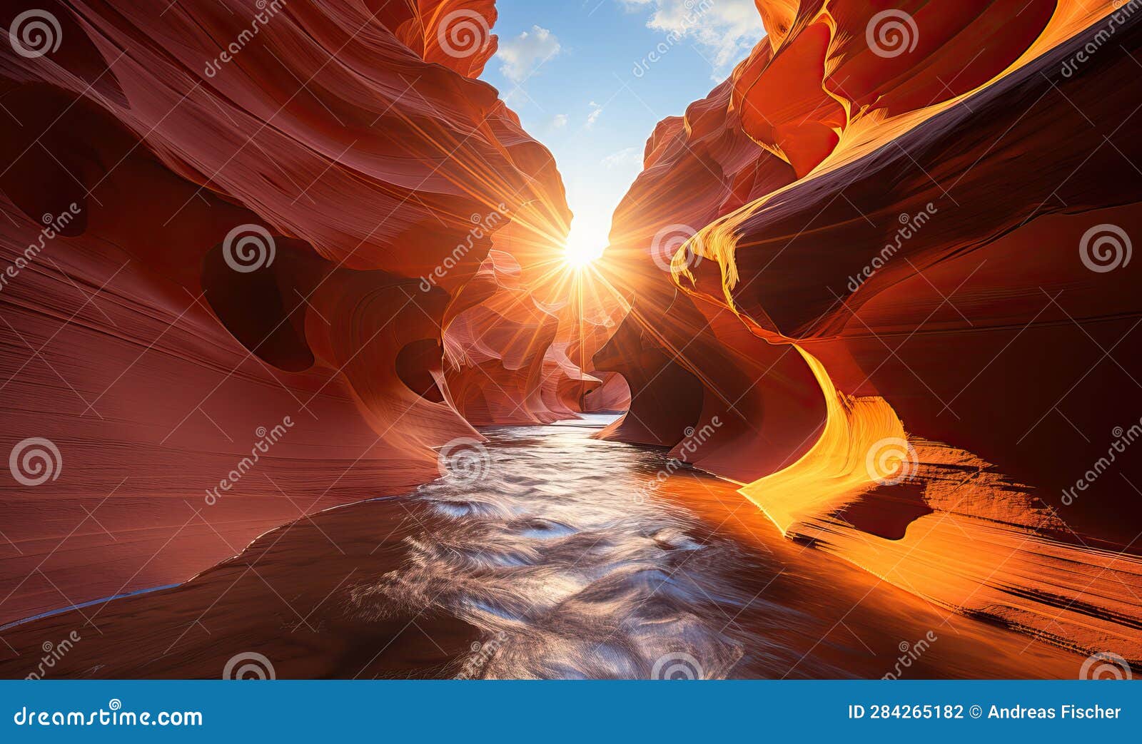 Colorful Red Rocks of a Gorge in Arizona. Stock Illustration ...