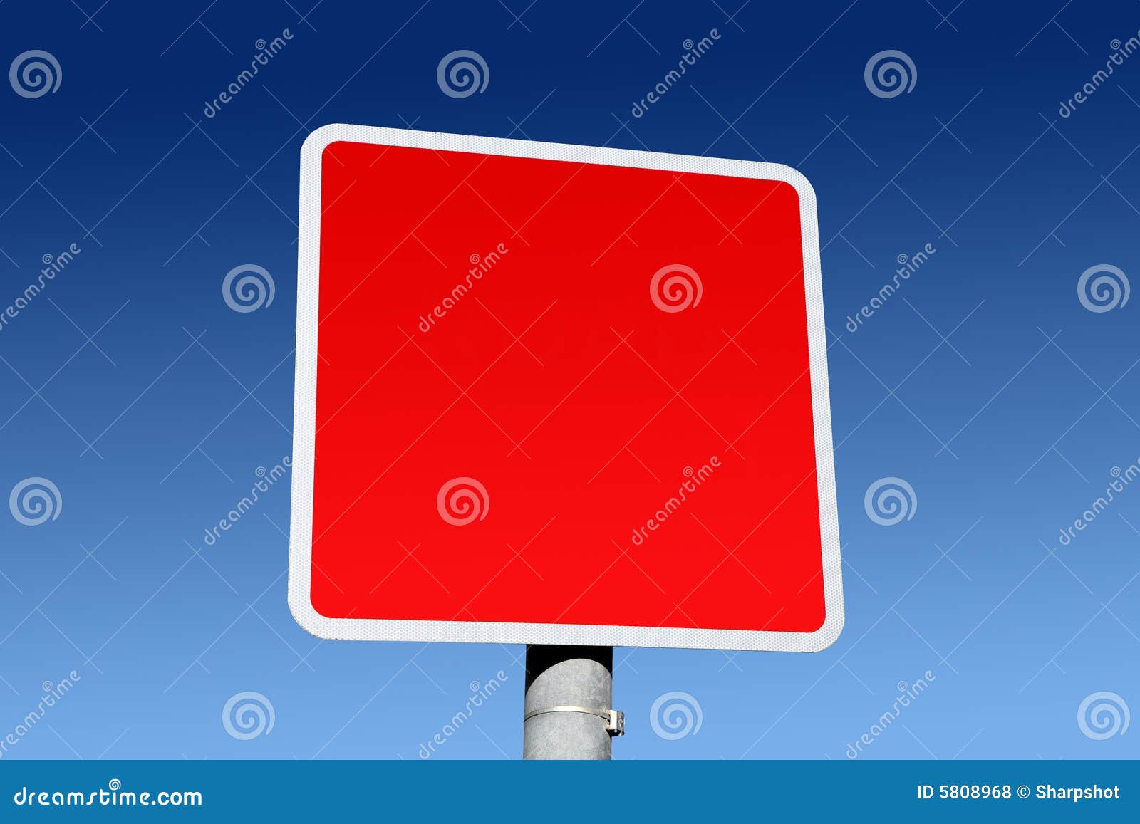 Colorful red sign. stock photo. Image of white, post, blue - 5808968