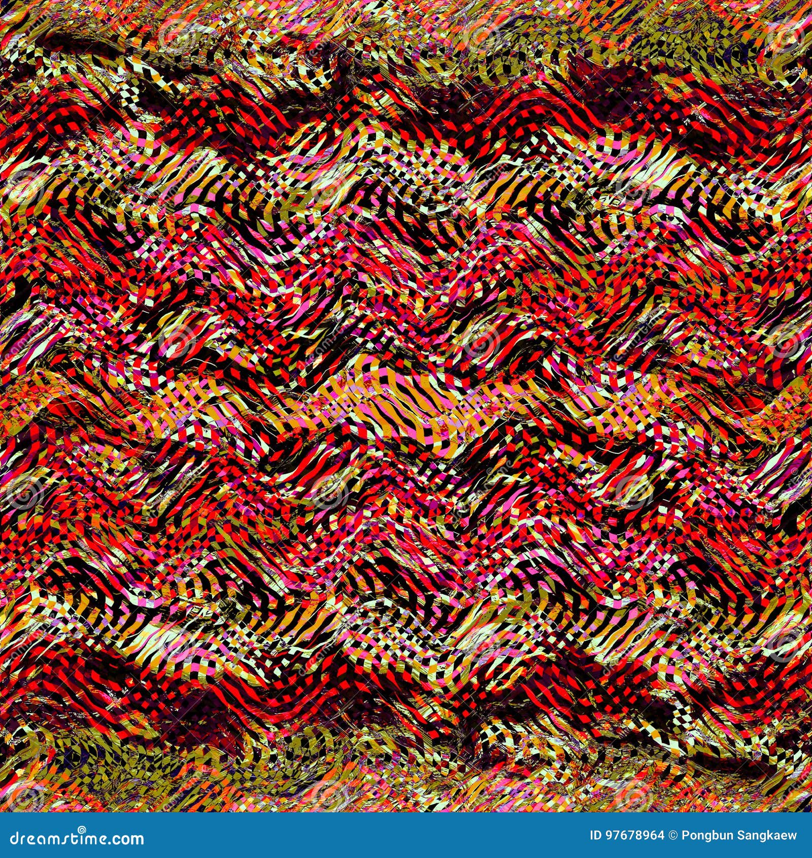 Colorful Red Wave Pattern Abstract Art Wallpaper Background Stock Photo ...