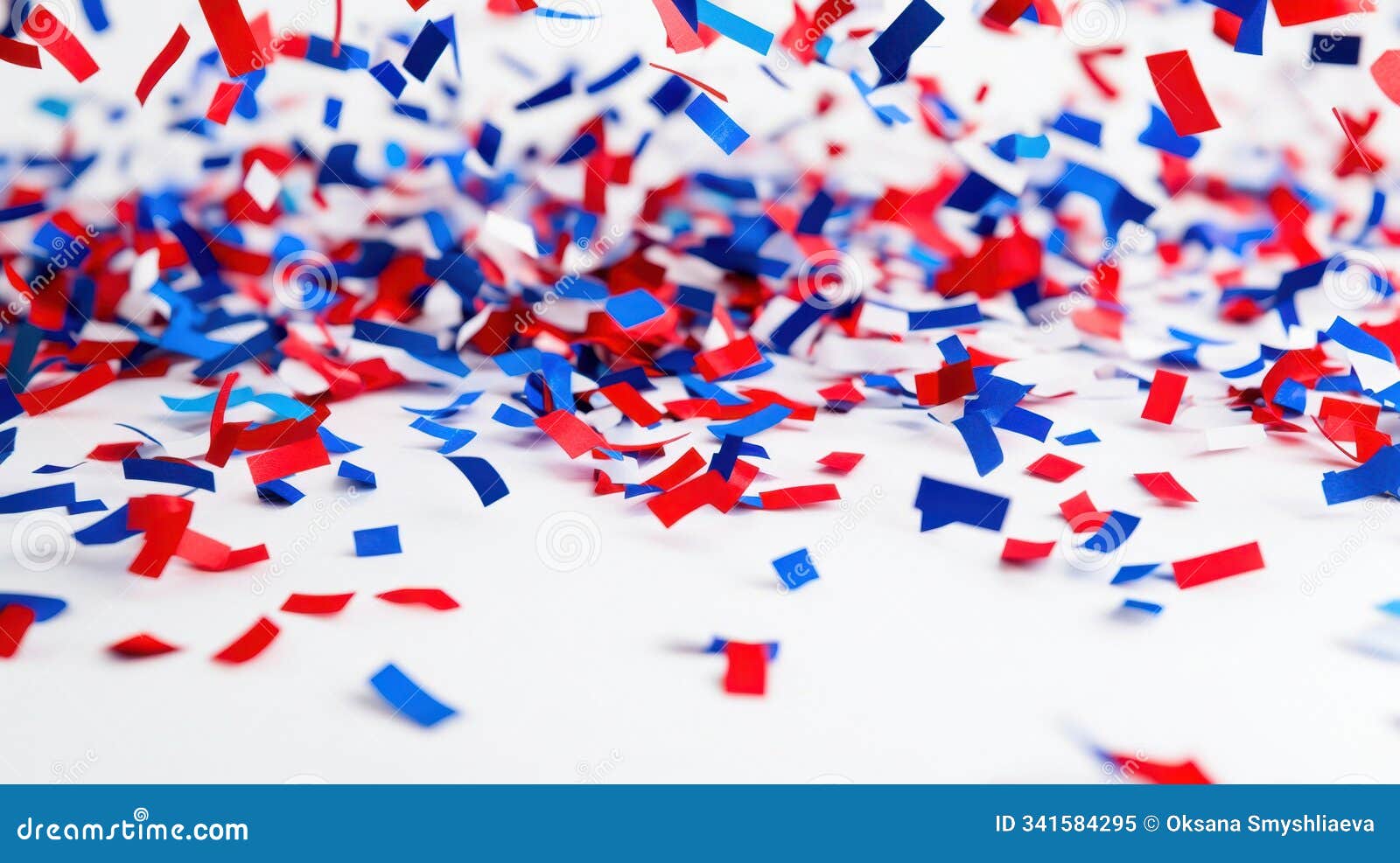 Colorful Red, White, and Blue Confetti Celebration Background Stock ...
