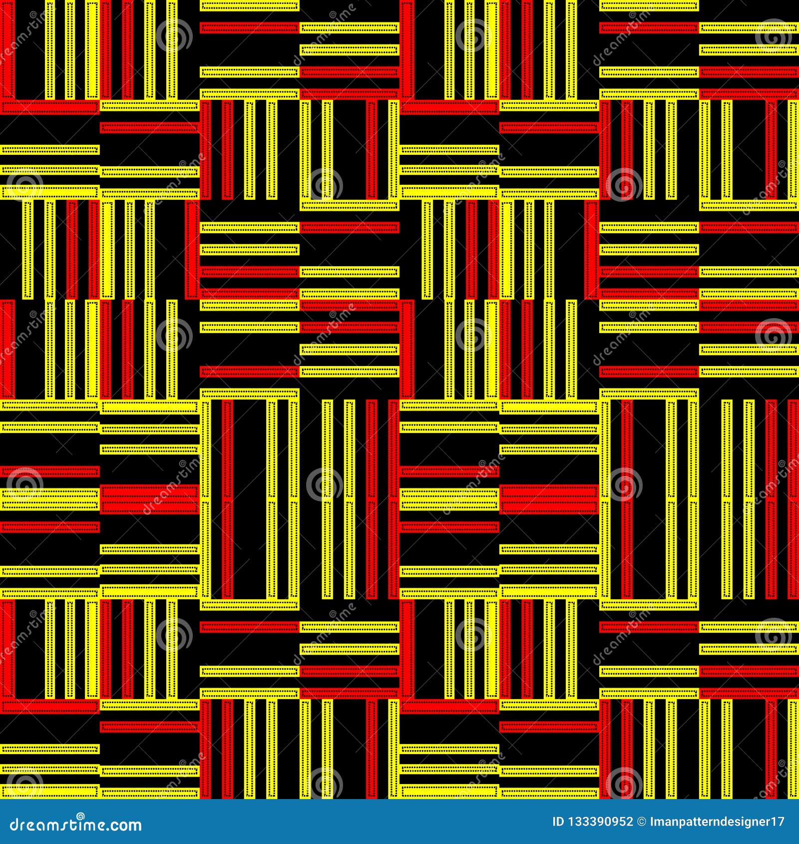 Red, Yellow and Black Repeating Pattern of Stripes in Modern Style ...