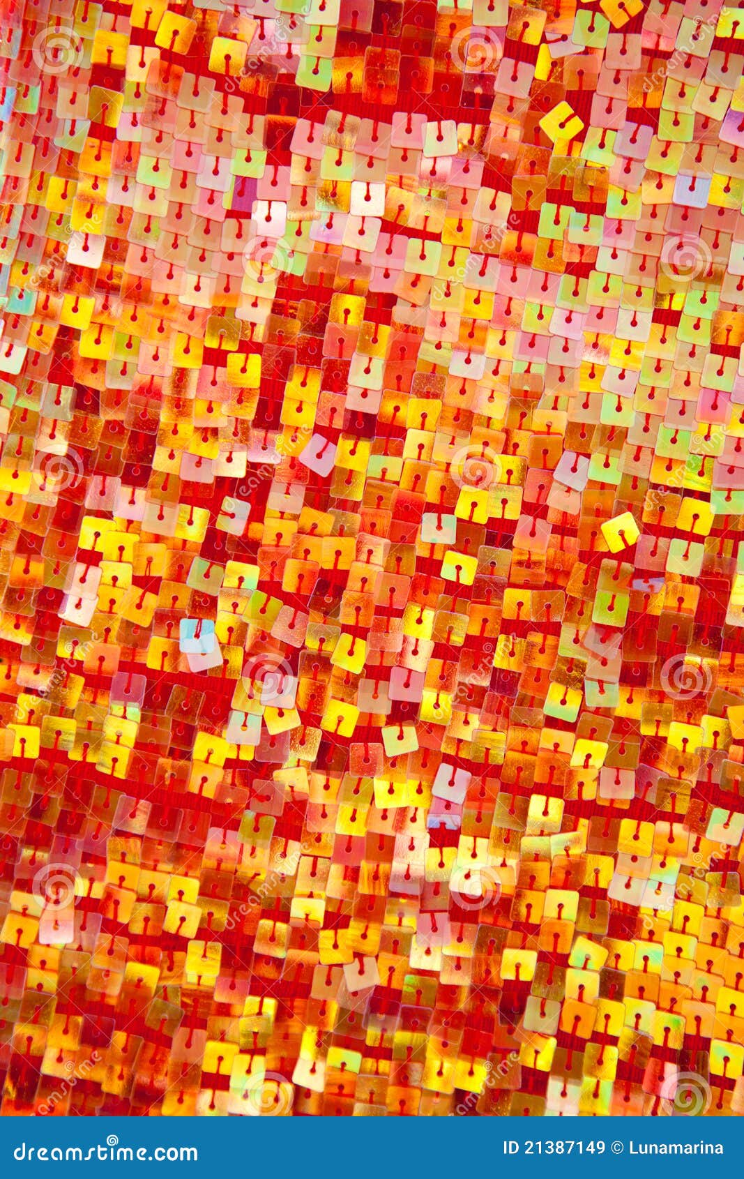 Colorful Red Yellow Sequins with Square Shape Stock Image - Image of ...