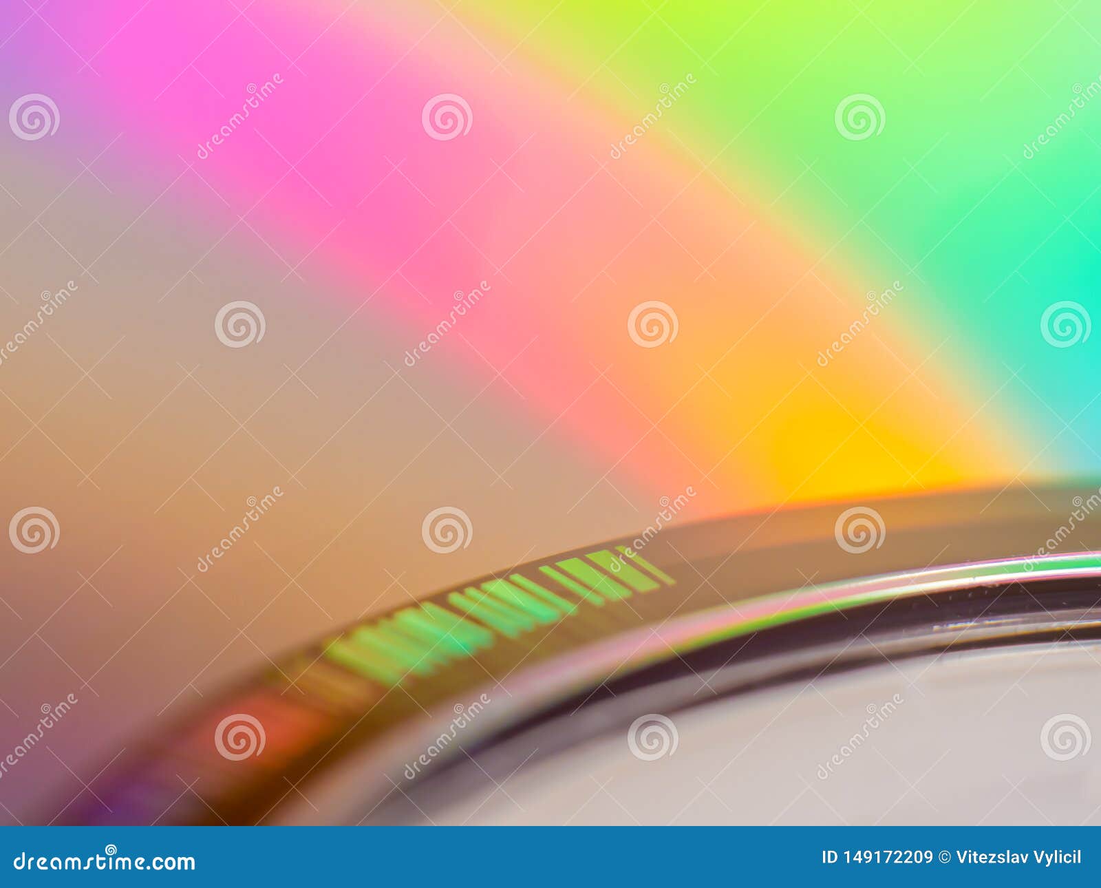Colorful Reflection on a CD Stock Image - Image of information, vivid ...