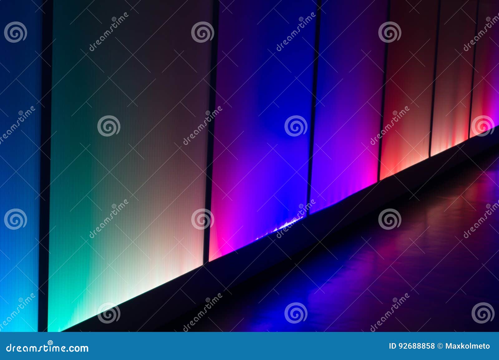 Colorful Reflection Lighting Wall Abstract Background Stock Photo ...