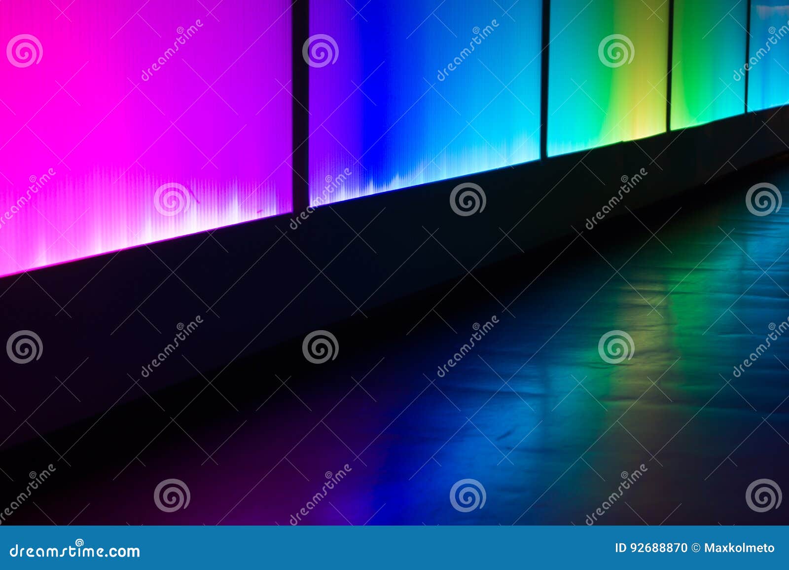 Colorful Reflection Lighting Wall Abstract Background Stock Photo ...