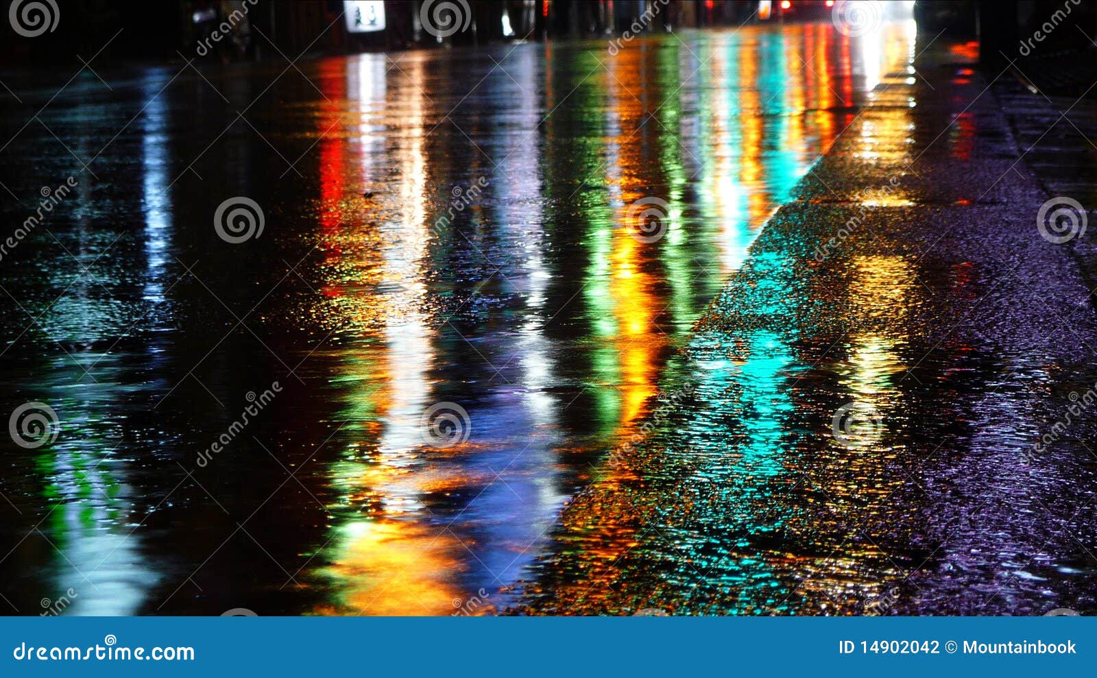 Colorful reflections stock photo. Image of rainy, reflecting - 14902042