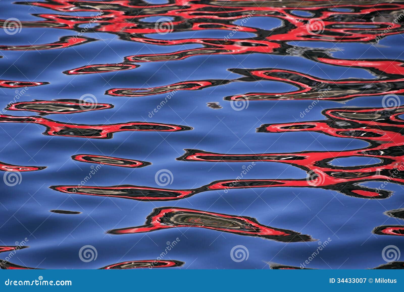 Colorful Reflections in the Water Stock Image - Image of horizontal ...