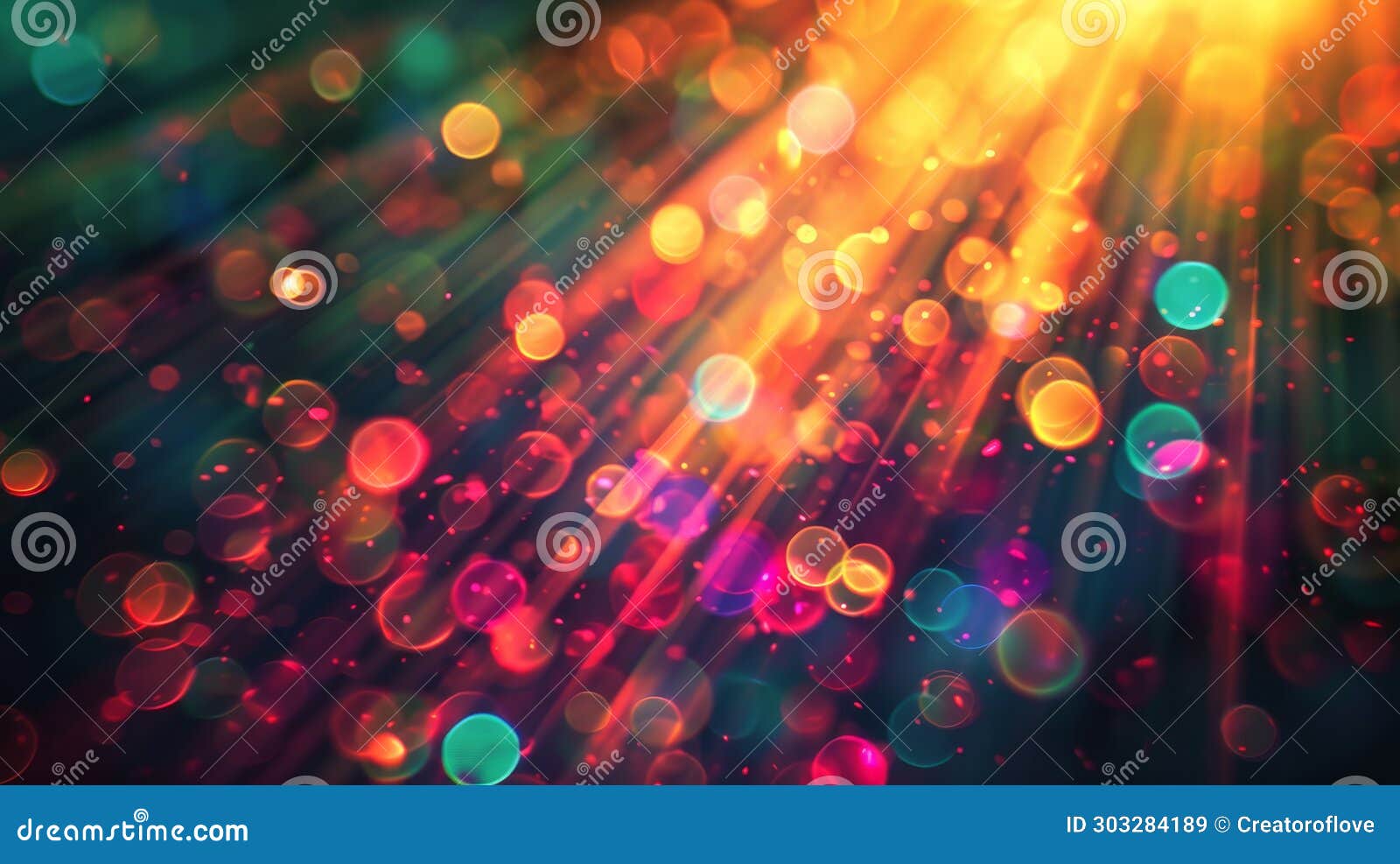 Colorful Refraction Light Bokeh Flare Stock Illustration - Illustration ...