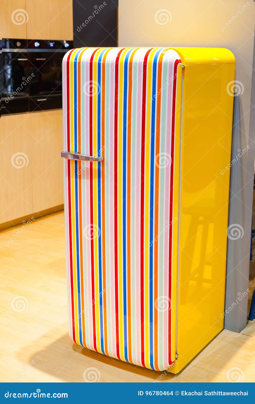 Colorful Refrigerator Rainbow Colors Stock Photo - Image of object ...