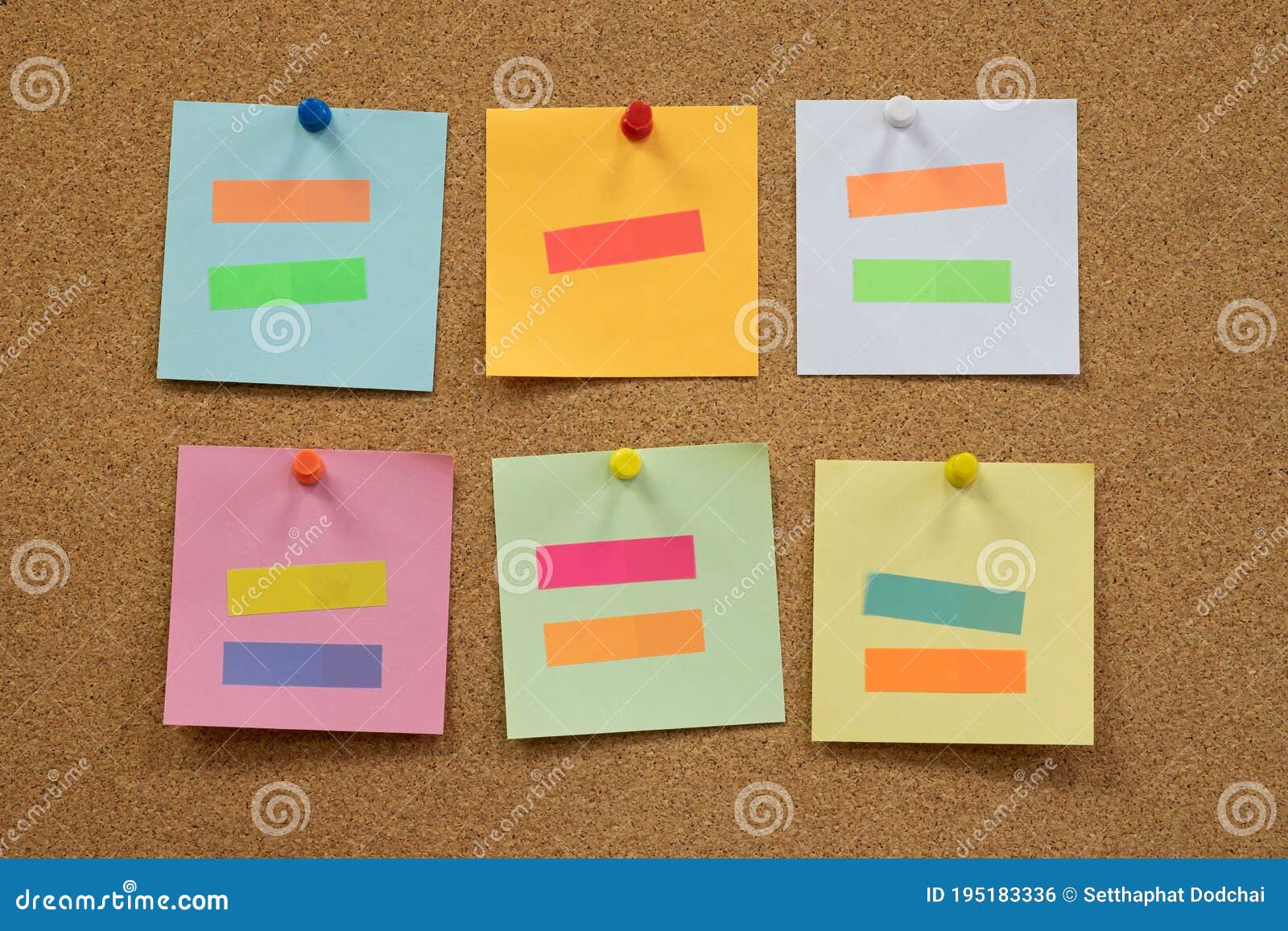 Notes With Push Pins On Cork Board Office Business Royalty-Free Stock ...