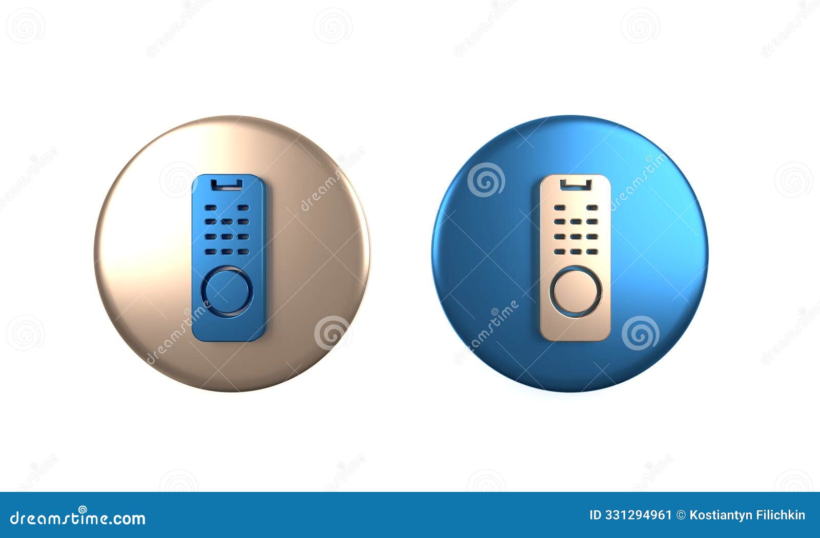 Colorful Remote Control Icon Isolated on White Background. Circle ...