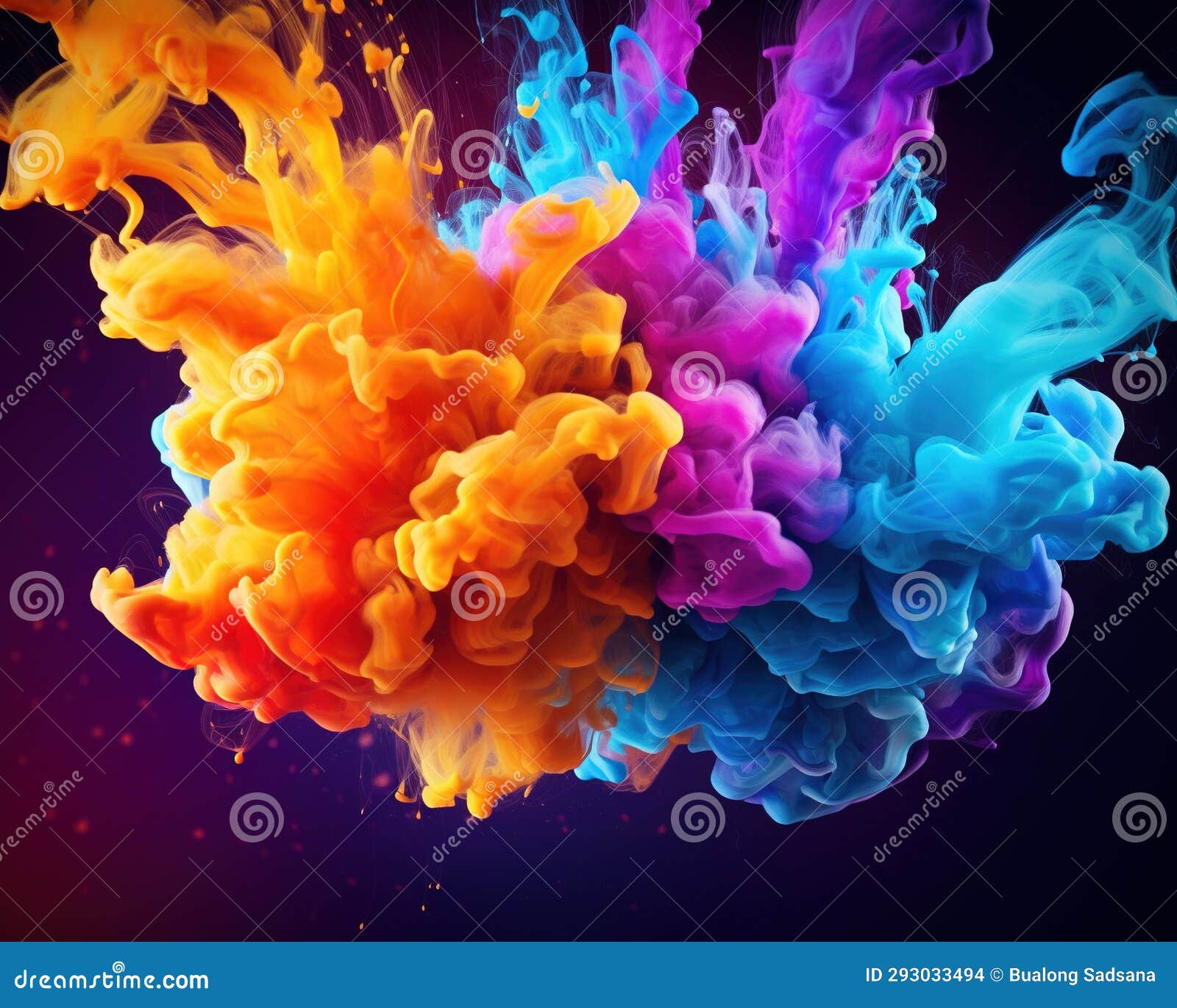 Colorful Rendering Effect Wallpaper. Stock Illustration - Illustration ...