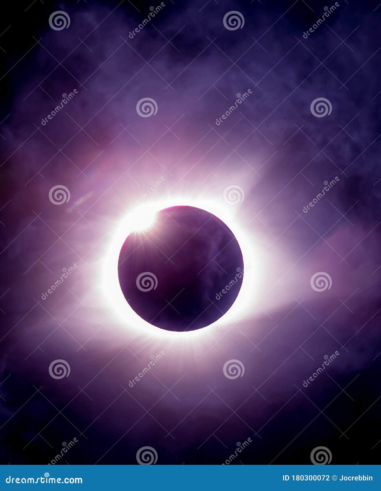 Colorful Rendition of Eclipse 2017 Stock Illustration - Illustration of ...
