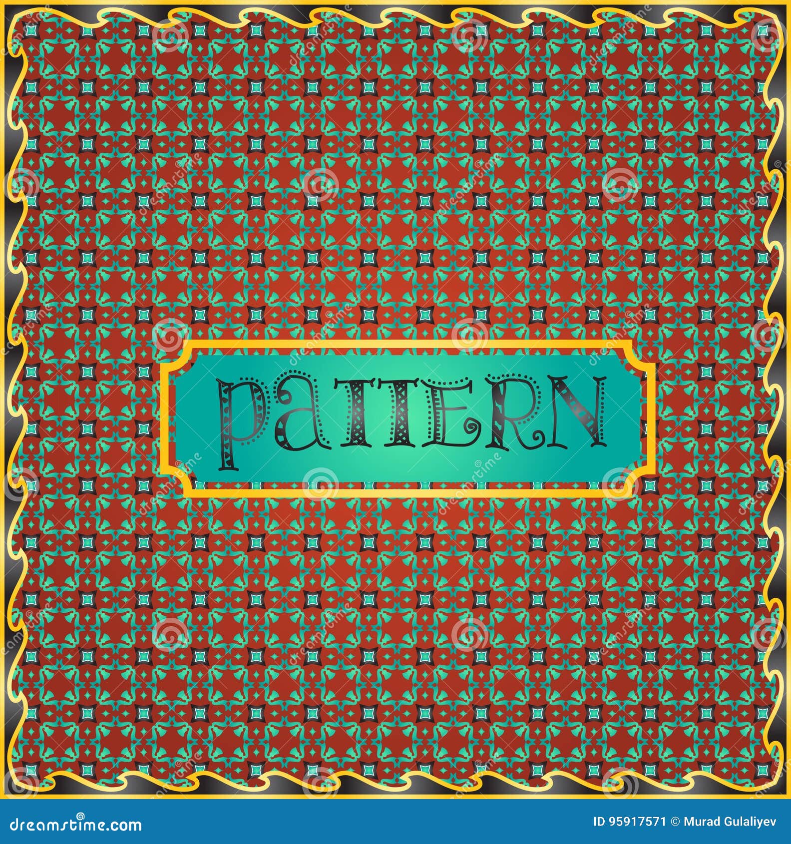 Colorful Repeatable Pattern Background Stock Illustration