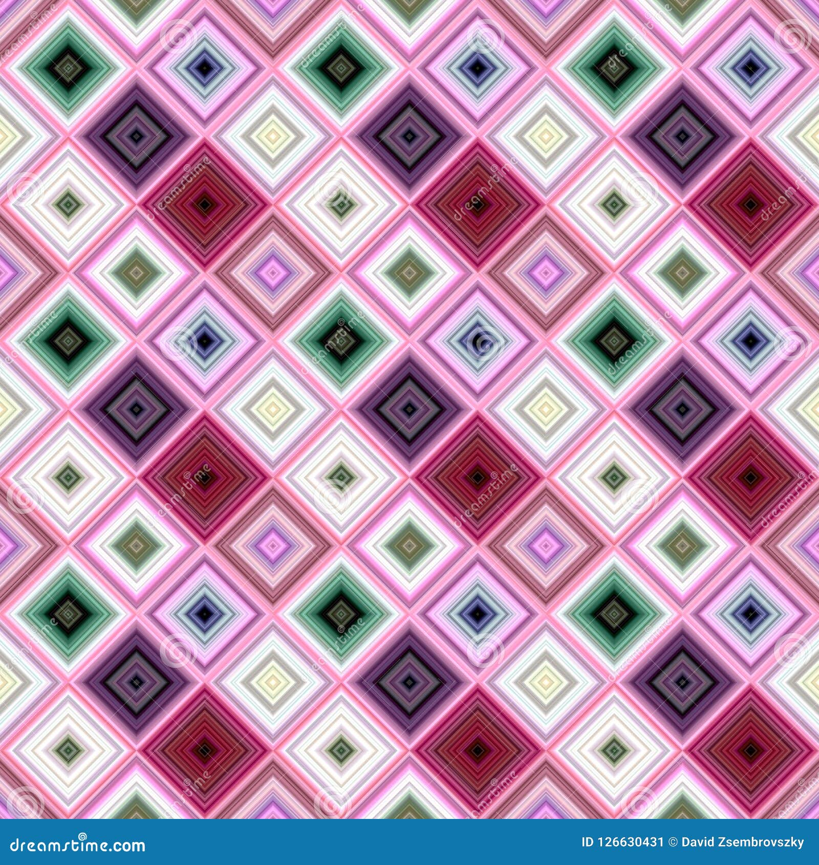 Colorful Repeating Diagonal Square Pattern - Vector Tiled Mosaic Design ...