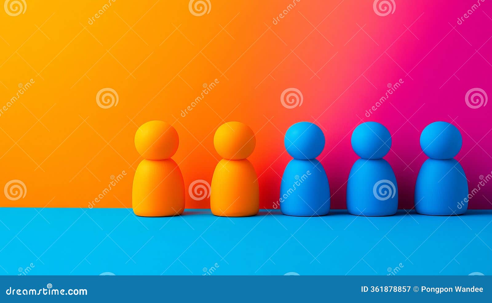 Colorful Representation of Community Collaboration with Diverse Abstract Figures on Vibrant ...