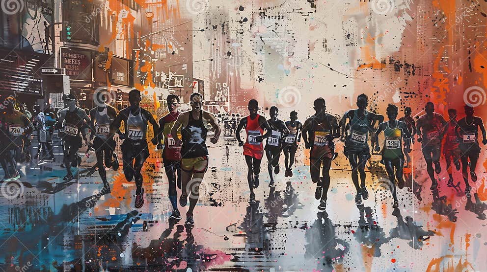 Colorful Representation of Different Types of Athletes Stock ...